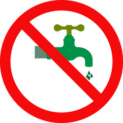 No drinking water board sign Royalty Free Vector Image
