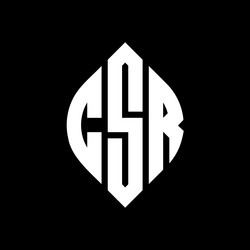 Csr letter logo design in six style polygon Vector Image