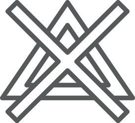 Do not bleach wash machine sign isolated on white Vector Image