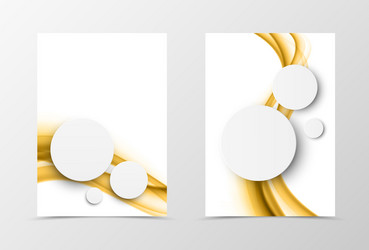 Gold flyer template design Royalty Free Vector Image