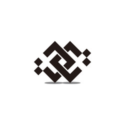 Letter cc linked colorful overlap logo Royalty Free Vector