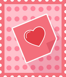Postage love heart stamp Royalty Free Vector Image