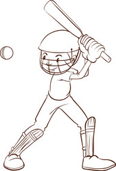 Cricket Player Sketches Vector Images (over 730)