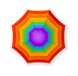 Rainbow umbrella isolated Royalty Free Vector Image