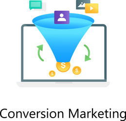 Conversion marketing Royalty Free Vector Image