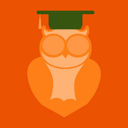 Owl education logo design Royalty Free Vector Image