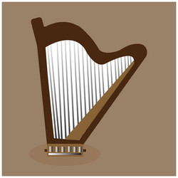 Wooden harp Royalty Free Vector Image - VectorStock