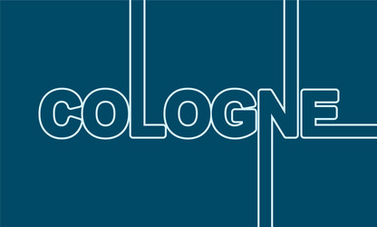 Neon name of cologne city Royalty Free Vector Image