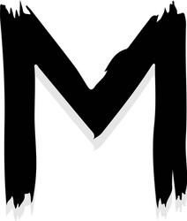 Scary horror logo letter t Royalty Free Vector Image