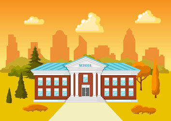 School building Royalty Free Vector Image - VectorStock