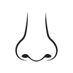 Human nose colorful line art isolated Royalty Free Vector