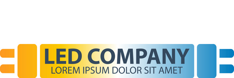 Led bulb logo company illumination Royalty Free Vector Image