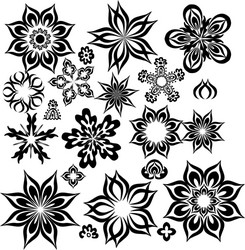 Seamless flowers pattern repeating geometric Vector Image