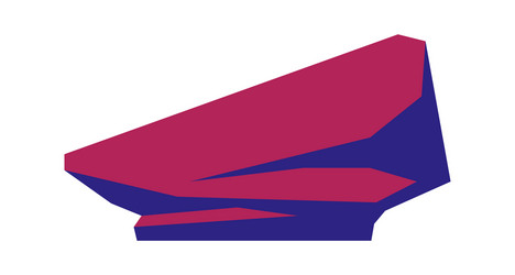 Big stone or rock fragment cartoon Royalty Free Vector Image