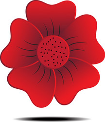 Red flower Royalty Free Vector Image - VectorStock