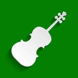 Violin sign whitish icon Royalty Free Vector Image