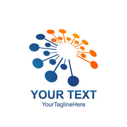 Isolated abstract round shape orange color logo Vector Image