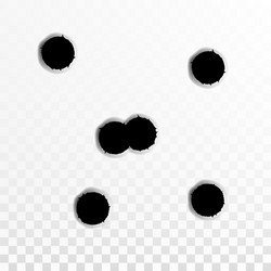 Bullet hole drip mark shoot shot impact gun Vector Image