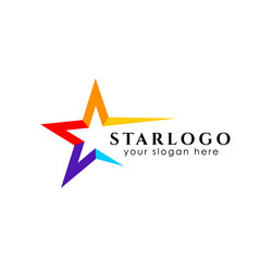 Modern star logo design simple conceptual Vector Image