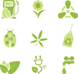 Eco set Royalty Free Vector Image - VectorStock