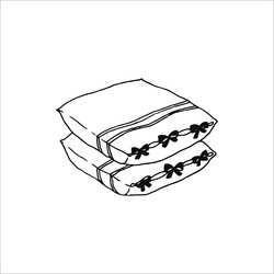 Hand drawn logo element doodle drawing small Vector Image