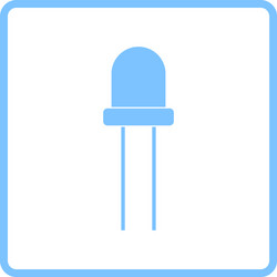 Red led icon on white background sign light Vector Image