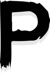 Scary horror logo letter o Royalty Free Vector Image