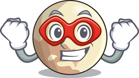 Super hero image of planet saturn in character Vector Image