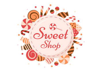 Sweet shop selling various bakery products Vector Image
