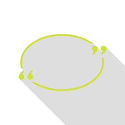 Text quote sign pear icon with flat style shadow Vector Image