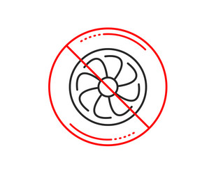 Fan engine icon jet turbine sign Royalty Free Vector Image