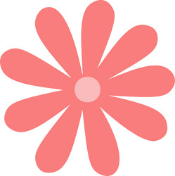 Flower ornate numbers elegant blossom number Vector Image
