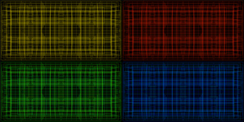 A set of mesh colored textures made thread Vector Image