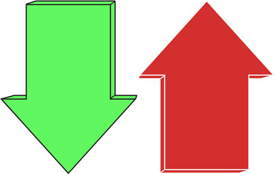 Up and down arrow Royalty Free Vector Image - VectorStock