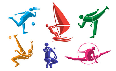 Sport icon set Royalty Free Vector Image - VectorStock