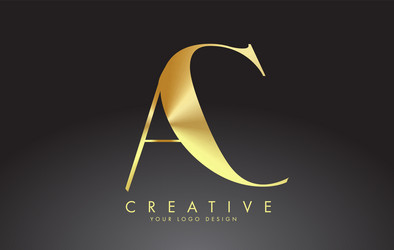 Outline ac a c letters logo with monogram design Vector Image