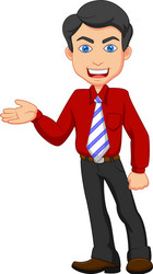 Man presenting Royalty Free Vector Image - VectorStock