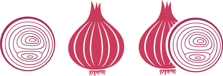 Onion flat design icon Royalty Free Vector Image