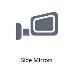 Side mirrors outline icons simple s Royalty Free Vector