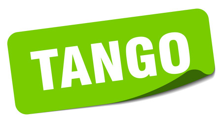 Tango sticker label Royalty Free Vector Image - VectorStock
