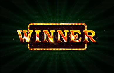 Winner poster with lottery balls numbers Vector Image