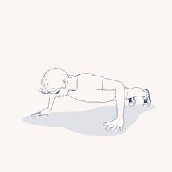 Young male workout sport man doing push up Vector Image