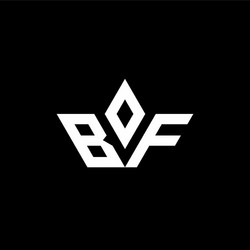 Bf monogram logo with diamond shape and triangle Vector Image
