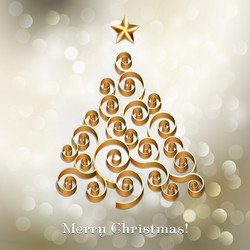 Abstract silver christmas tree Royalty Free Vector Image