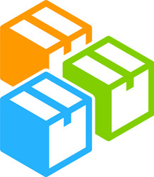 Color box logo icon design Royalty Free Vector Image