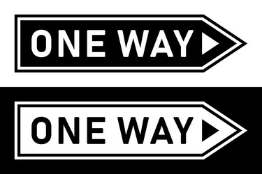 One way blue sign right and left road direction Vector Image