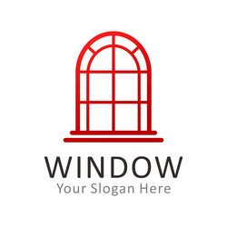 Window flat style logo Royalty Free Vector Image