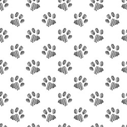 Pet paw and bones for dog pattern Royalty Free Vector Image