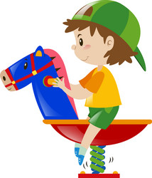 Man riding horse alone Royalty Free Vector Image