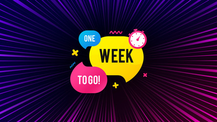 One week offer bubble banner discount sticker Vector Image
